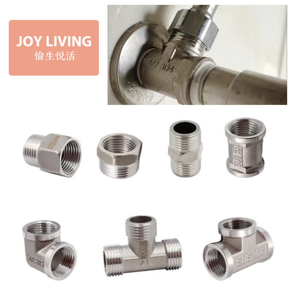 Three-Way Straight Joint Stainless Steel Coupling Reducing Elbow Union ...