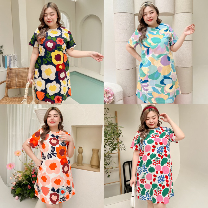 Cotton Basic dress Up To 50 "Plump Girl dress. | Shopee Malaysia
