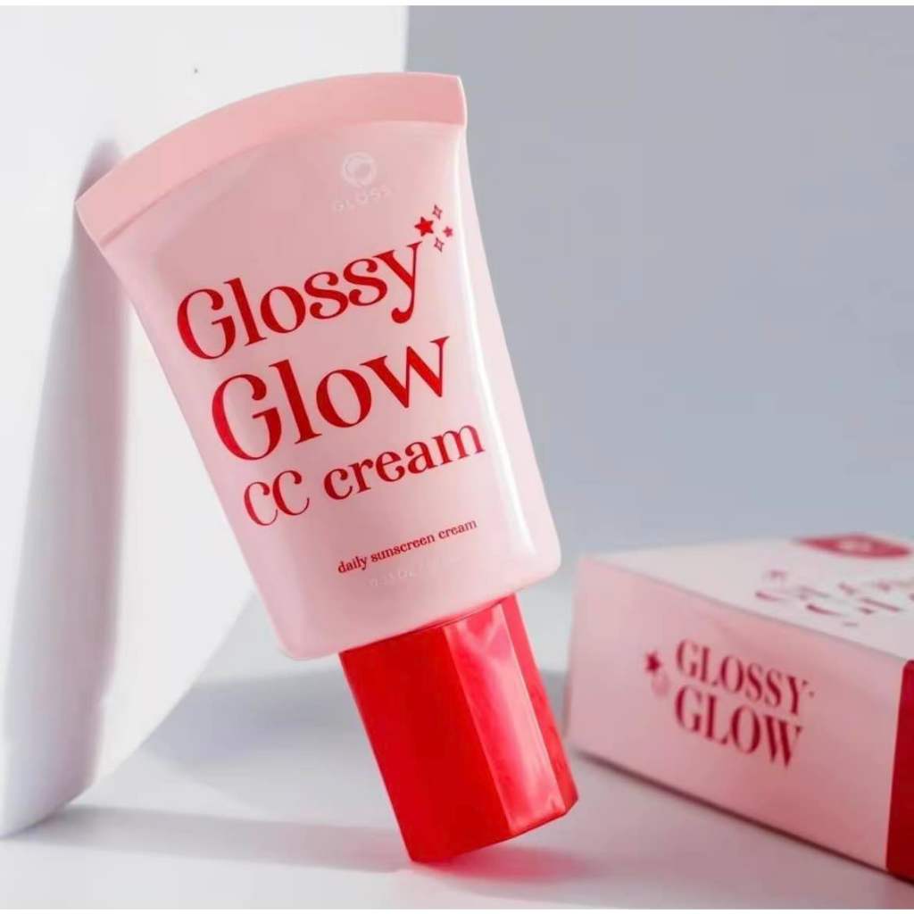 Sunscreen GLOSSY GLOW 20g Juicy Cc Does Not Clog Can Be Used On All ...