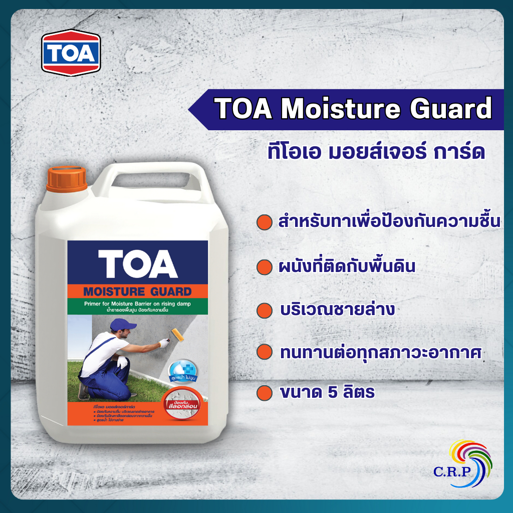 TOA Moisture Guard (5 L) Moisture-Proof Bottom White Water Formula Anti ...