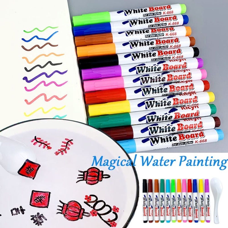 Hot !! Floating Magic Marker Pen Drawing Toys Multicolor 8/12 Colors ...