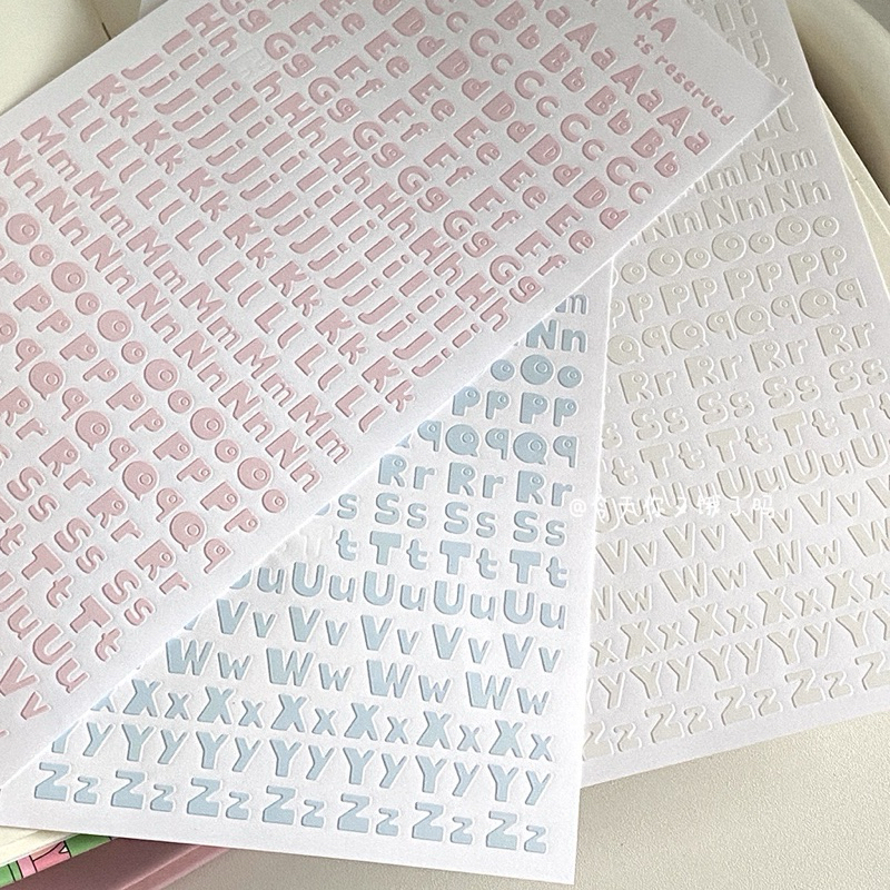 Alphabet Sticker Lettering Stickers Pastel Letters English Waterproof ...