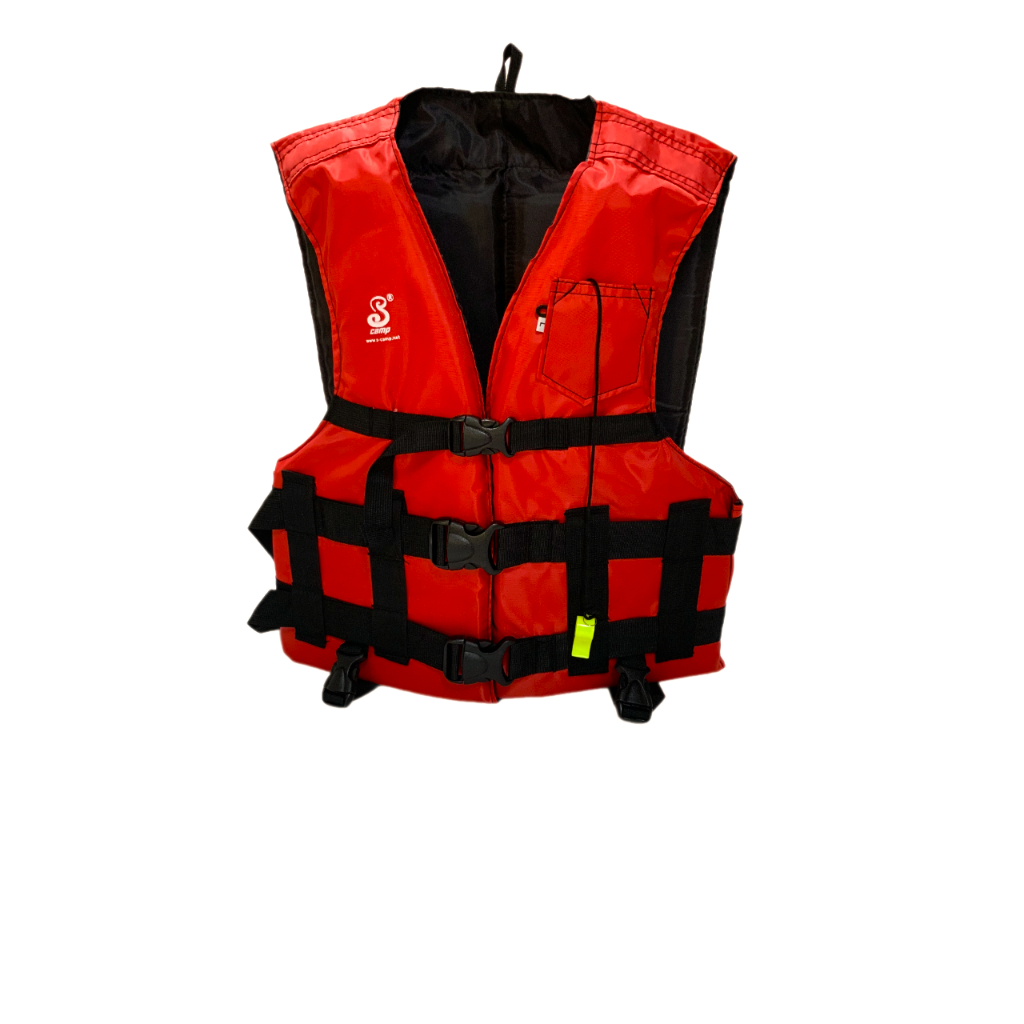 Lifejacket Model T-001 Red Color With Whistle And Leg Brace Strap For ...