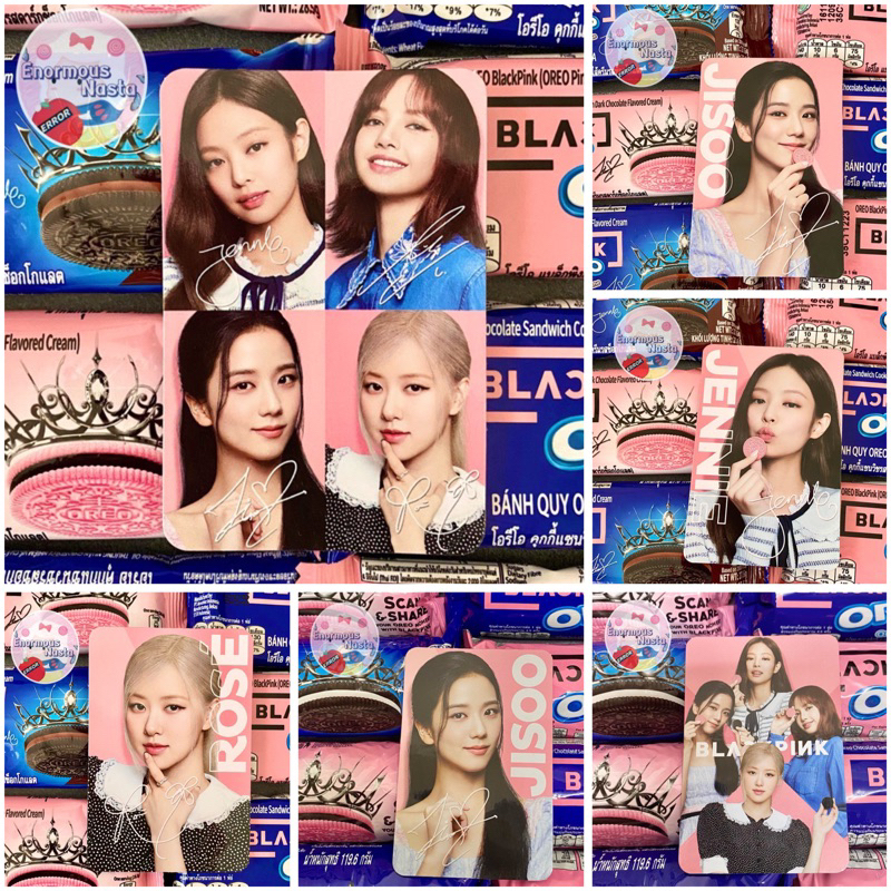 Four Girls' Oreo Blackpink Card/Rosé/Jenny/Jisoo Number.01-10 Chocolate ...