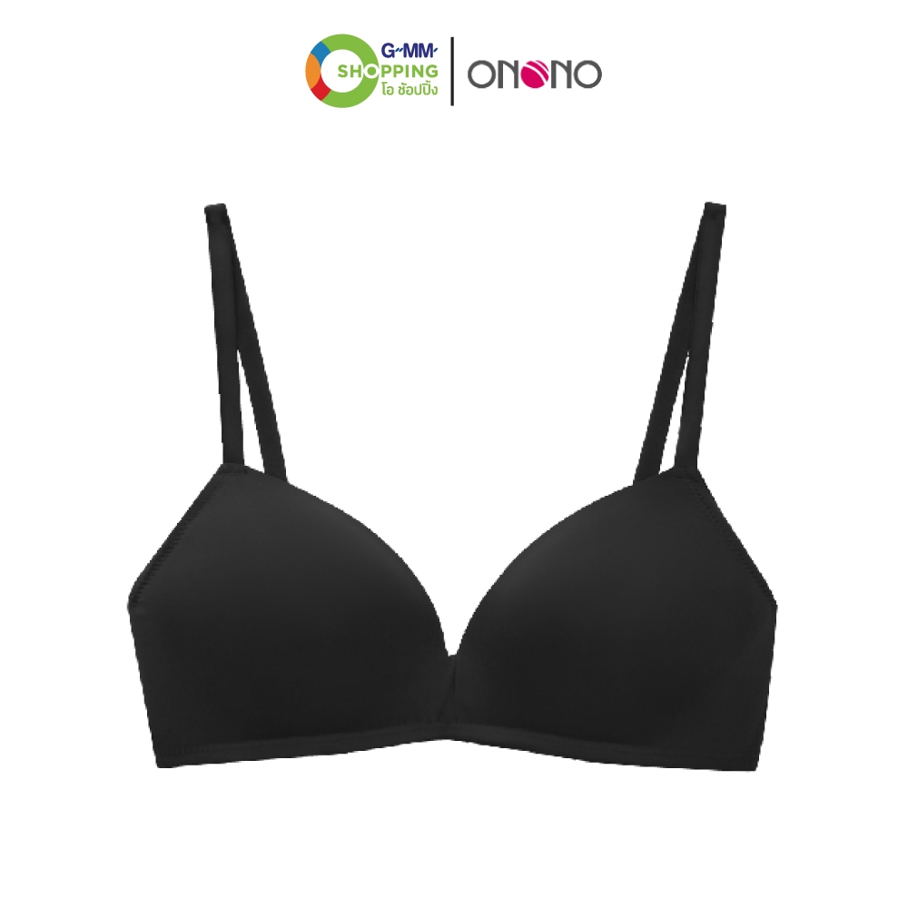 ONONO Non-Wired Bra With Thin Sponge Black Model NB6225 129363 | Shopee Malaysia
