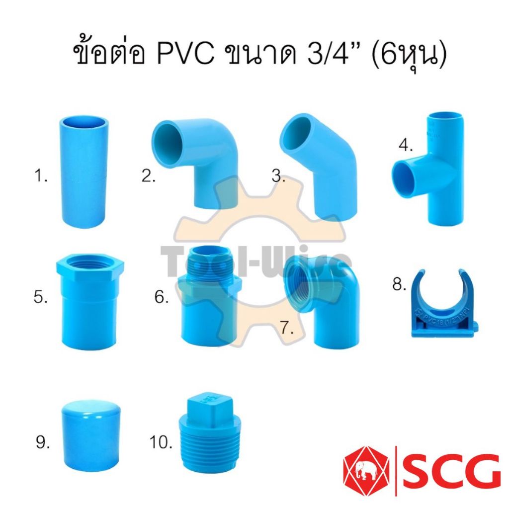 Plumbing Connector PVC Pipe SCG Brand Size 3/4 "(6 Inch) | Shopee Malaysia