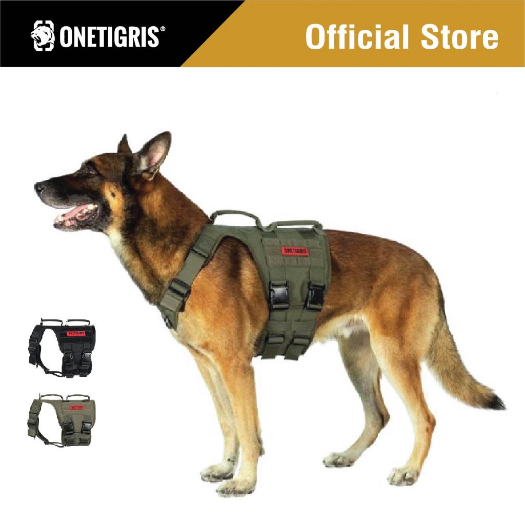 Onetigrs Dog Harness Gladiator Vest Training Set Military Suit Chest ...