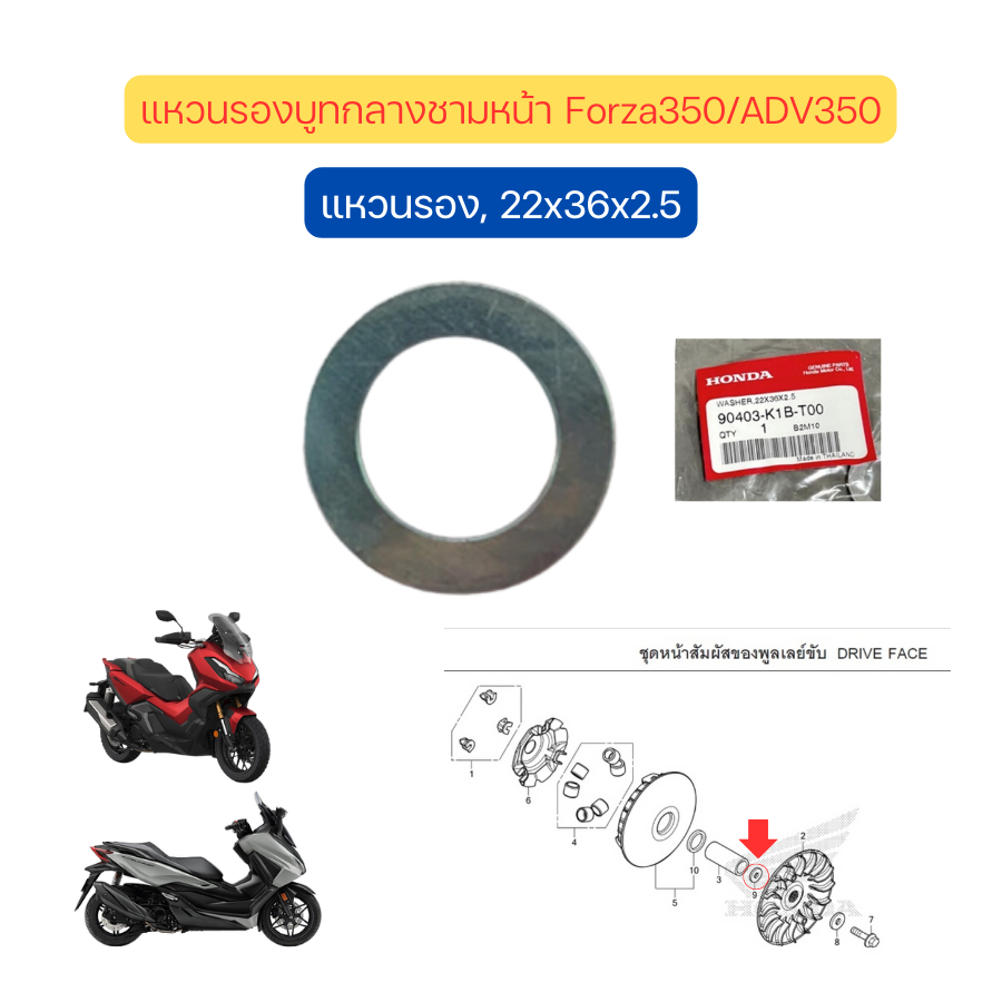 Boot Washer/Front Bowl Nut Fixing Ring Forza350/ADV350 New Pick ...