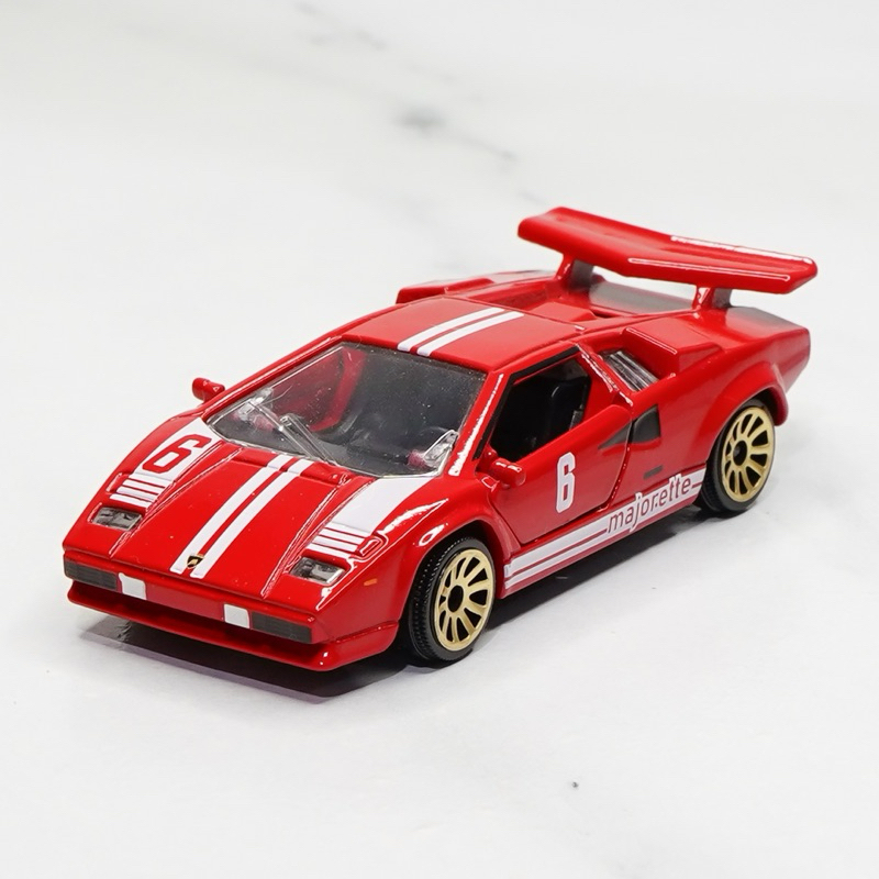 Majorette Lamborghini Countach No.8 Red Gold Wheel Model Open Door ...