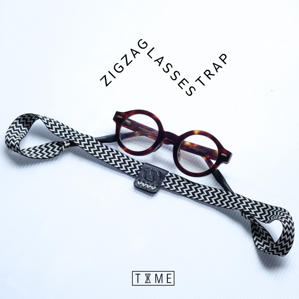 TYME Eyeglass Strap Neck Engraved Name At Genuine Leather Badge Model ...