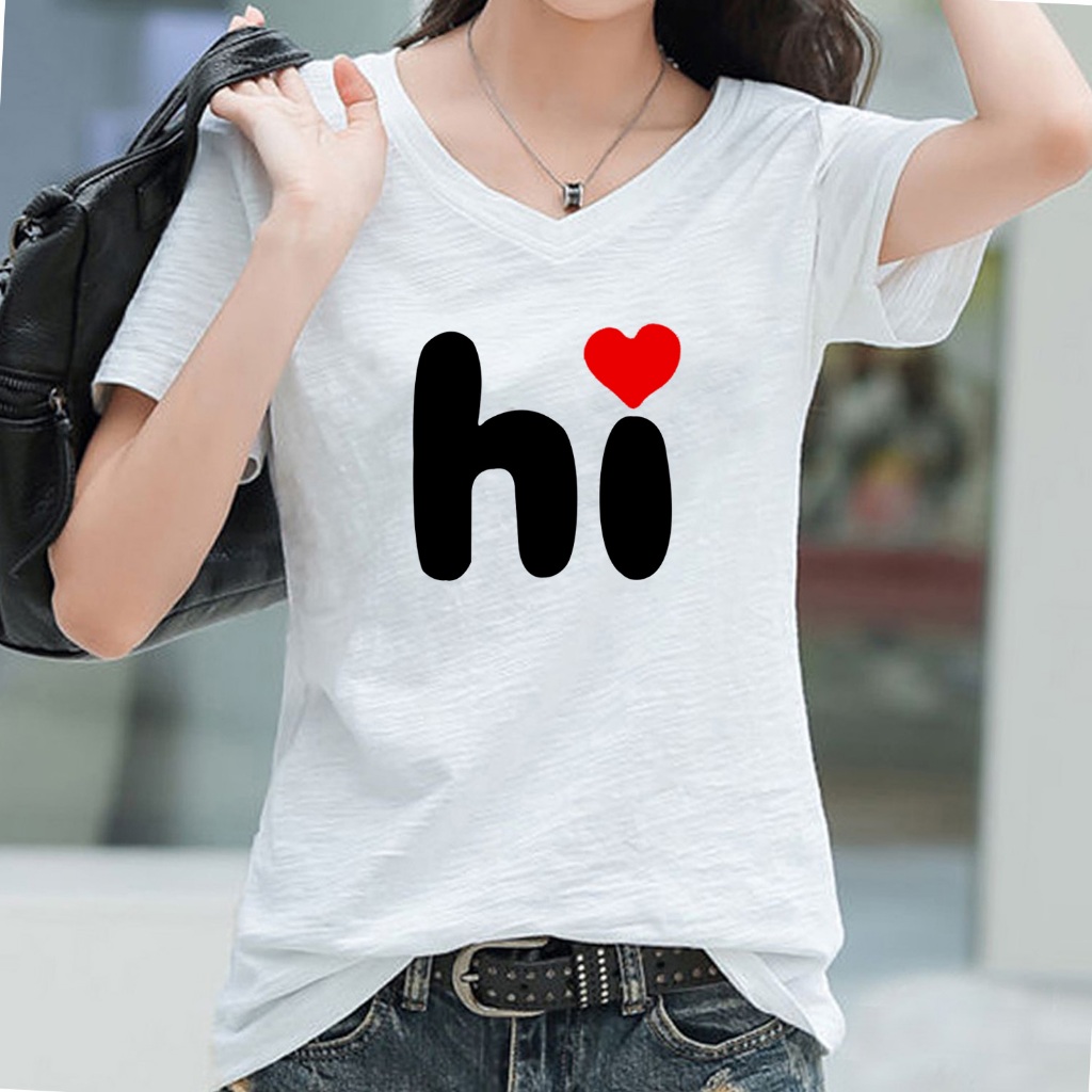 [M-6XL] Korean Fashion Shirt V-Neck T-Shirt Fabric Cotton1 No.20 Chic ...