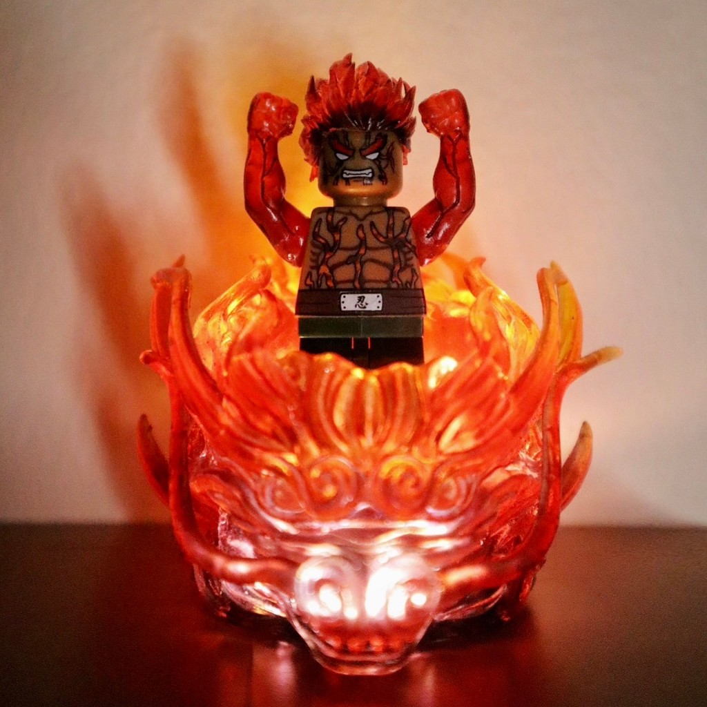 Naruto Lego Mito Trigger Might Guy Eight Gates Dragon Base With Fire ...