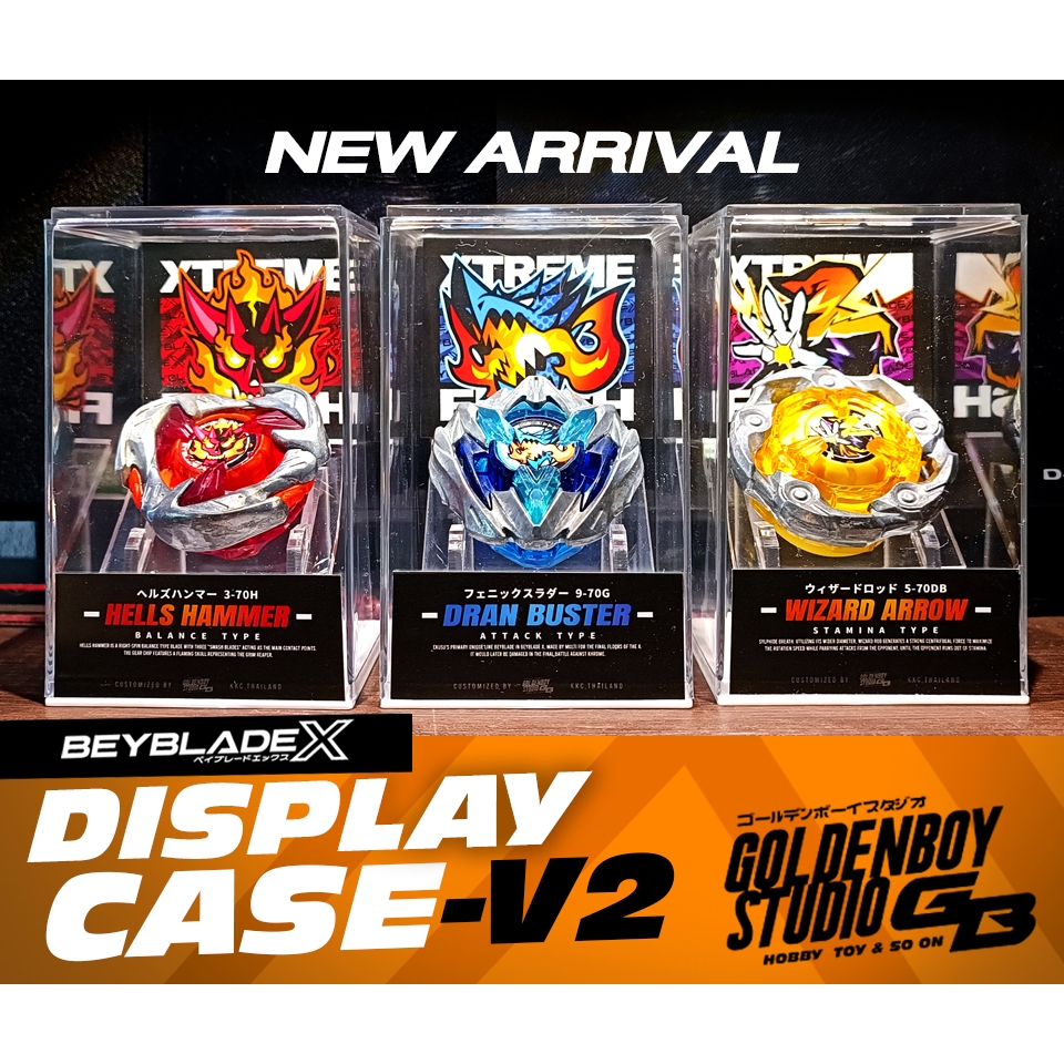 Beyblade X-Display Case_V2 Transparent Acrylic Case With Stand +ARTWORK ...
