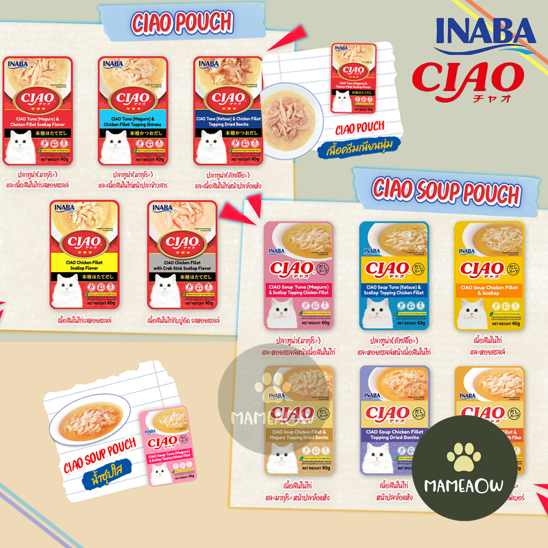 Ciao (Chow) Cat Food Creamy/Clear Soup 40g(Pack) | Shopee Malaysia