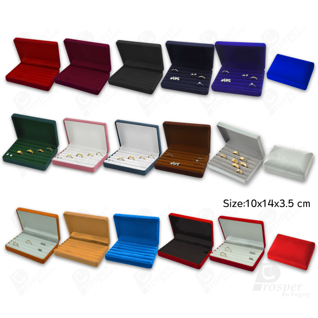 Velvet Box With Ring Set Or Insertable Earrings Organize Your Jewelry ...