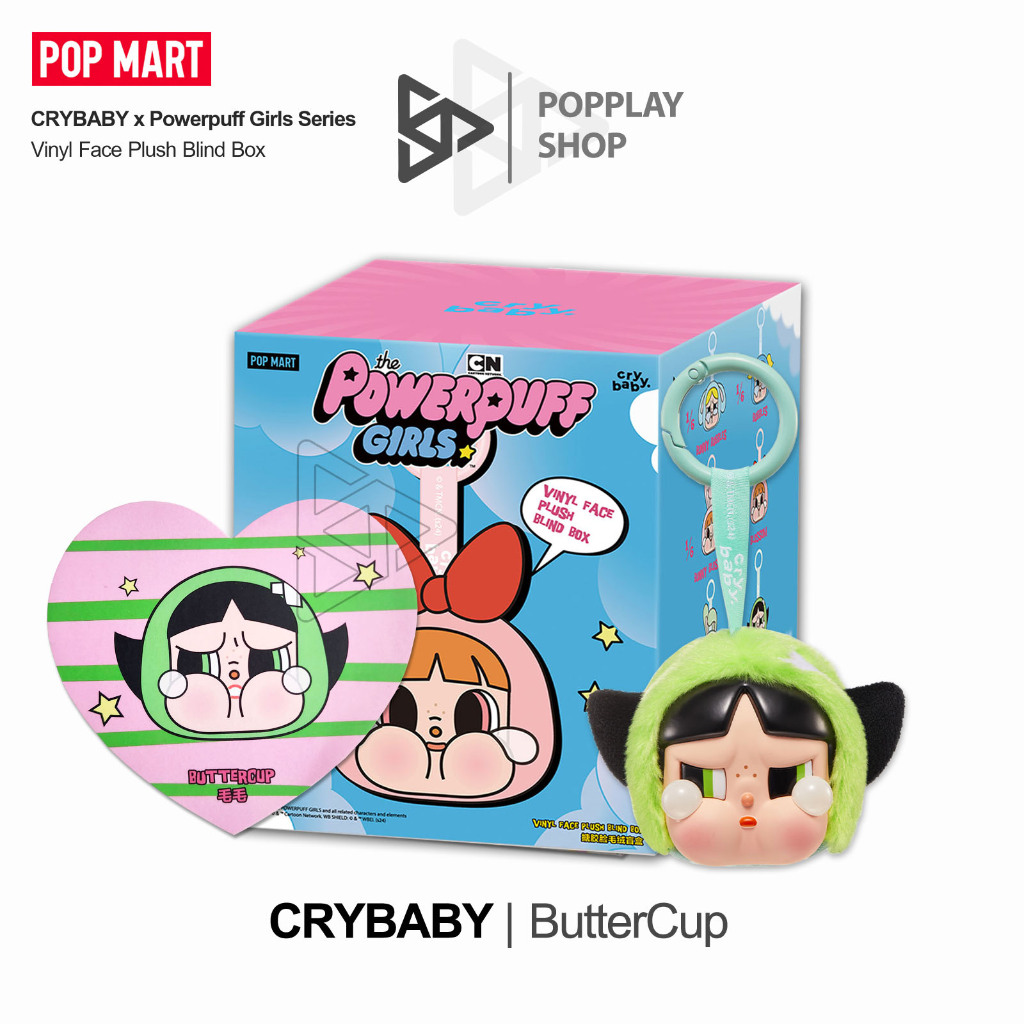 CRYBABY × Powerpuff Girls Check Card-BUTTERCUP-Vinyl Face POPMART ...