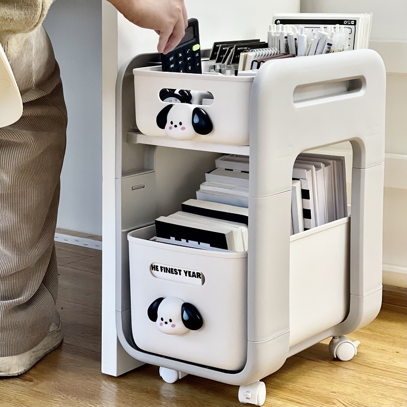 Shelves Multi-Purpose Storage Drawers Under The Table Work Book Holder ...