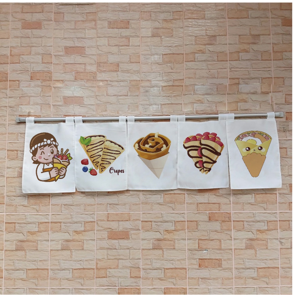 Japanese Flags Crepes Crepe Shop Set Decoration White Calico Flag Every ...