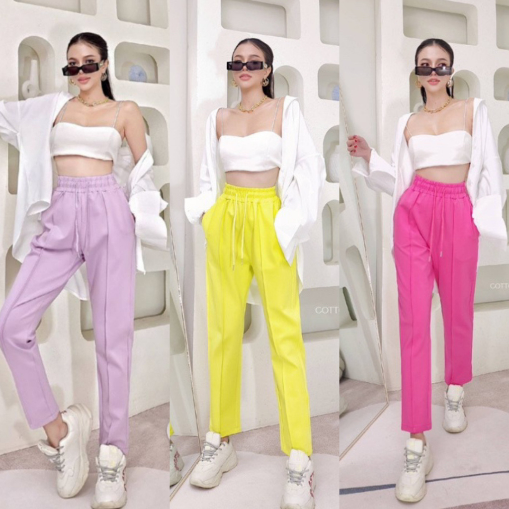 Cottoncandy Sweatpants Spot Fabric New Hidy Bonnie korea sport pants ...
