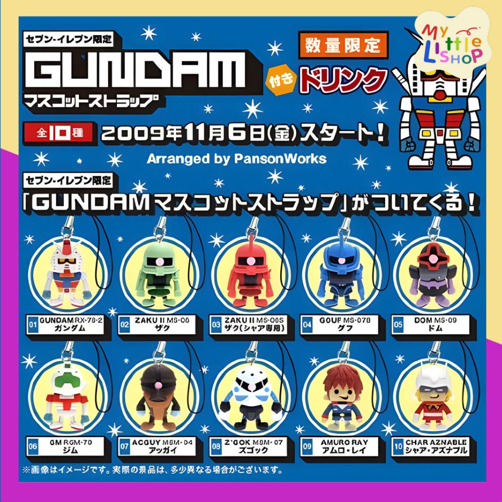 Gundam Keychain X PansonWorks (Suntory) Seven-Eleven Limited Edition ...