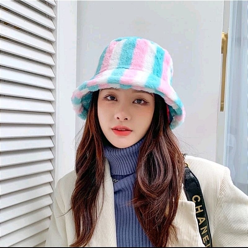 Pastel Color Soft Hat A Grade Fur With Lining Rainbow New Products ...