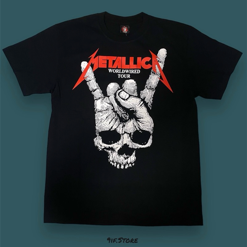 Metallica T-Shirt World Wired Tour Pattern (Rock Yeah Label) Screen ...