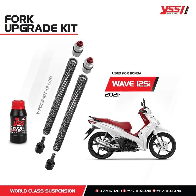YSS Front Fork Upgrade Kit WAVE125i Wave 125i Year 2021 -2022 Set ...