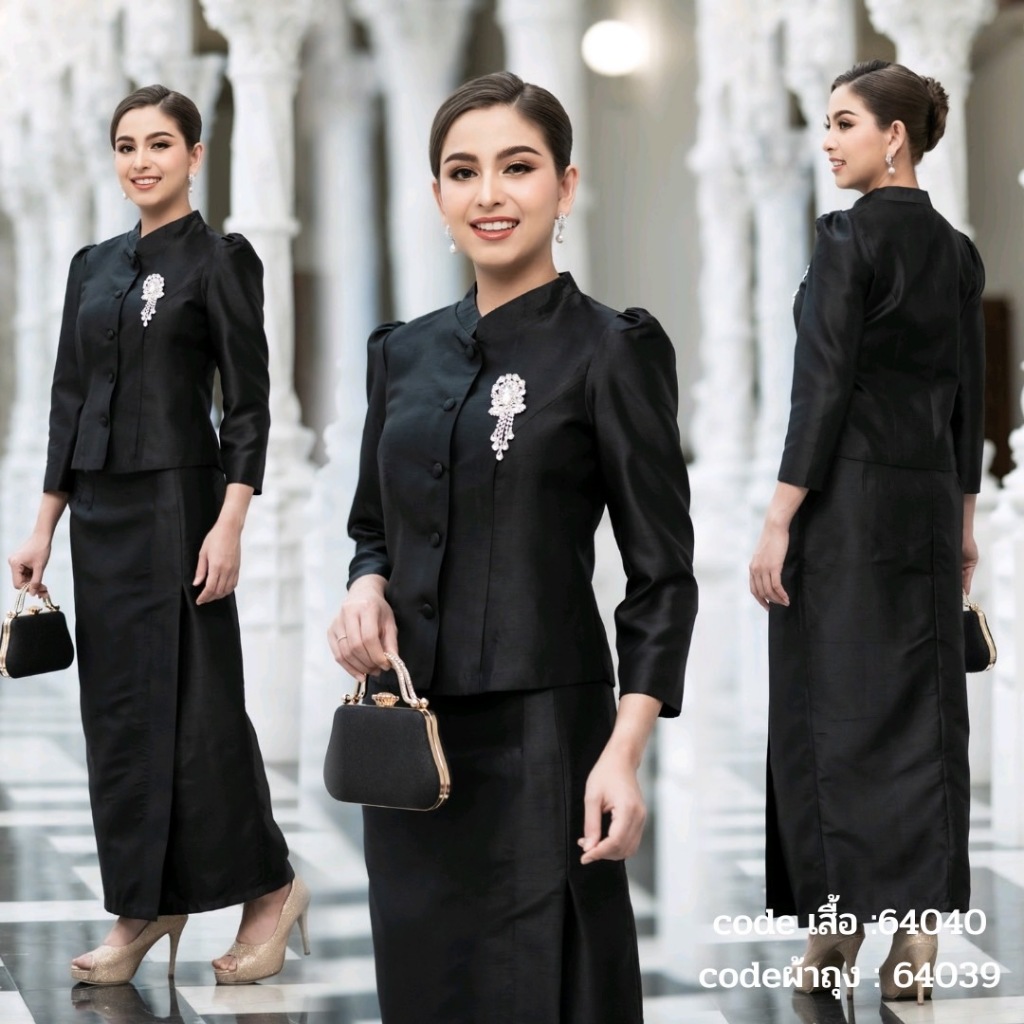 64040/64039 Chitralada Dress Silk Thai Traditional Women Clothes by ...