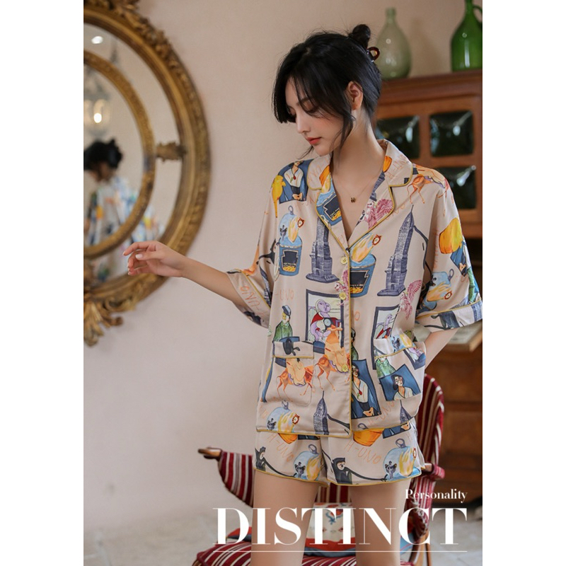 Premium Silk Satin Pyjamas (Pyjamas Set) | Shopee Malaysia