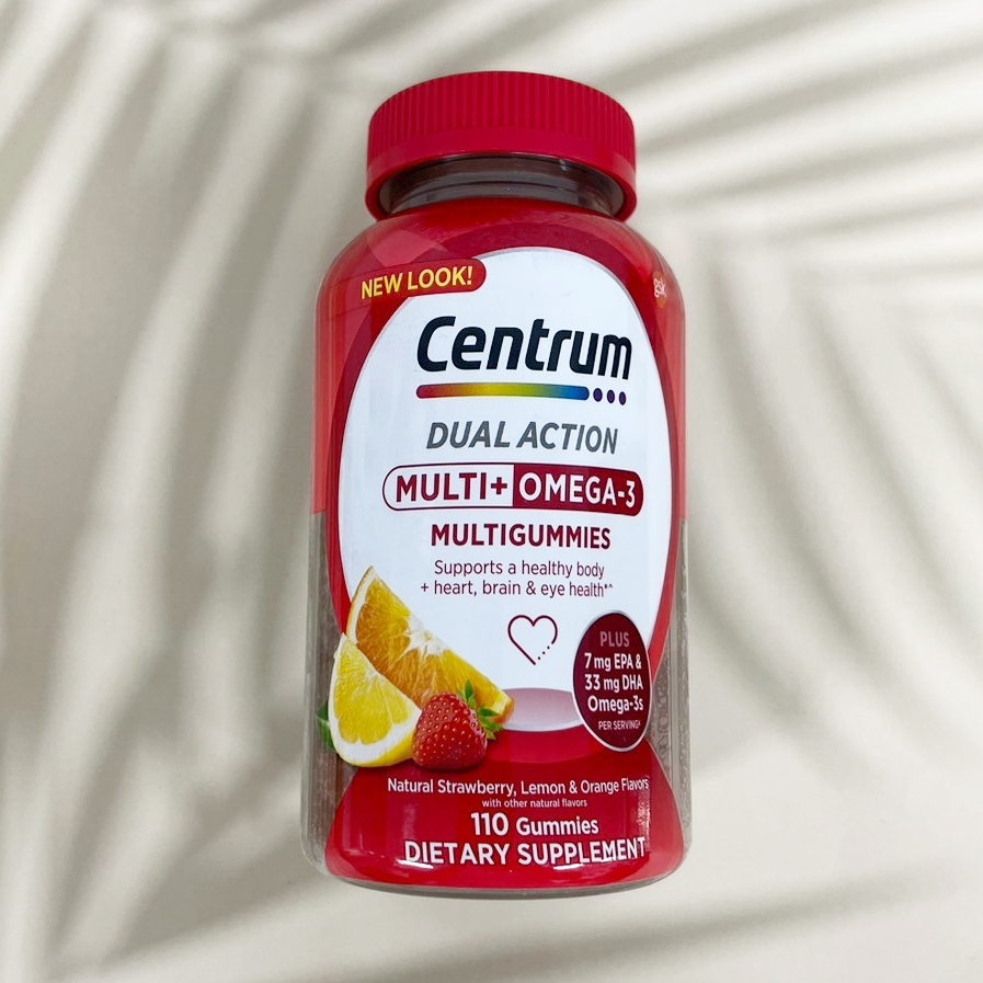 [Centrum] Dual action Multi + Omega-3 Multigummies Natural Fruit 110 ...
