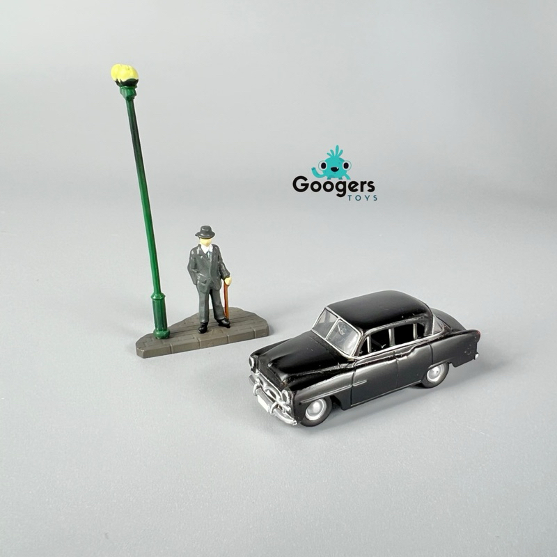 Time Slip Glico mini figure Miniature Work Model Car Black Human ...