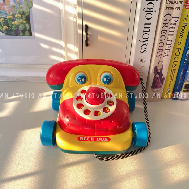 Vintage Blue-Box Rotary Telephone Pull Toy Car Used In Good Condition ...