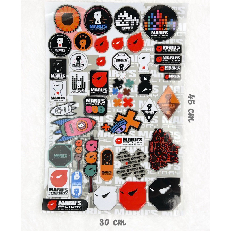 Maru's Factory Authentic Copyright Stickers 1 Sheet With 48 Labels ...