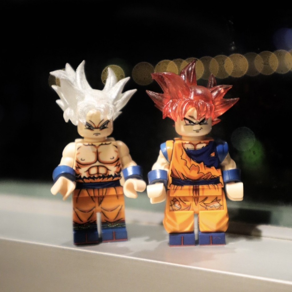 hair Part Lego Dragon ball Song Goku Son red white Super Saiyan God ...