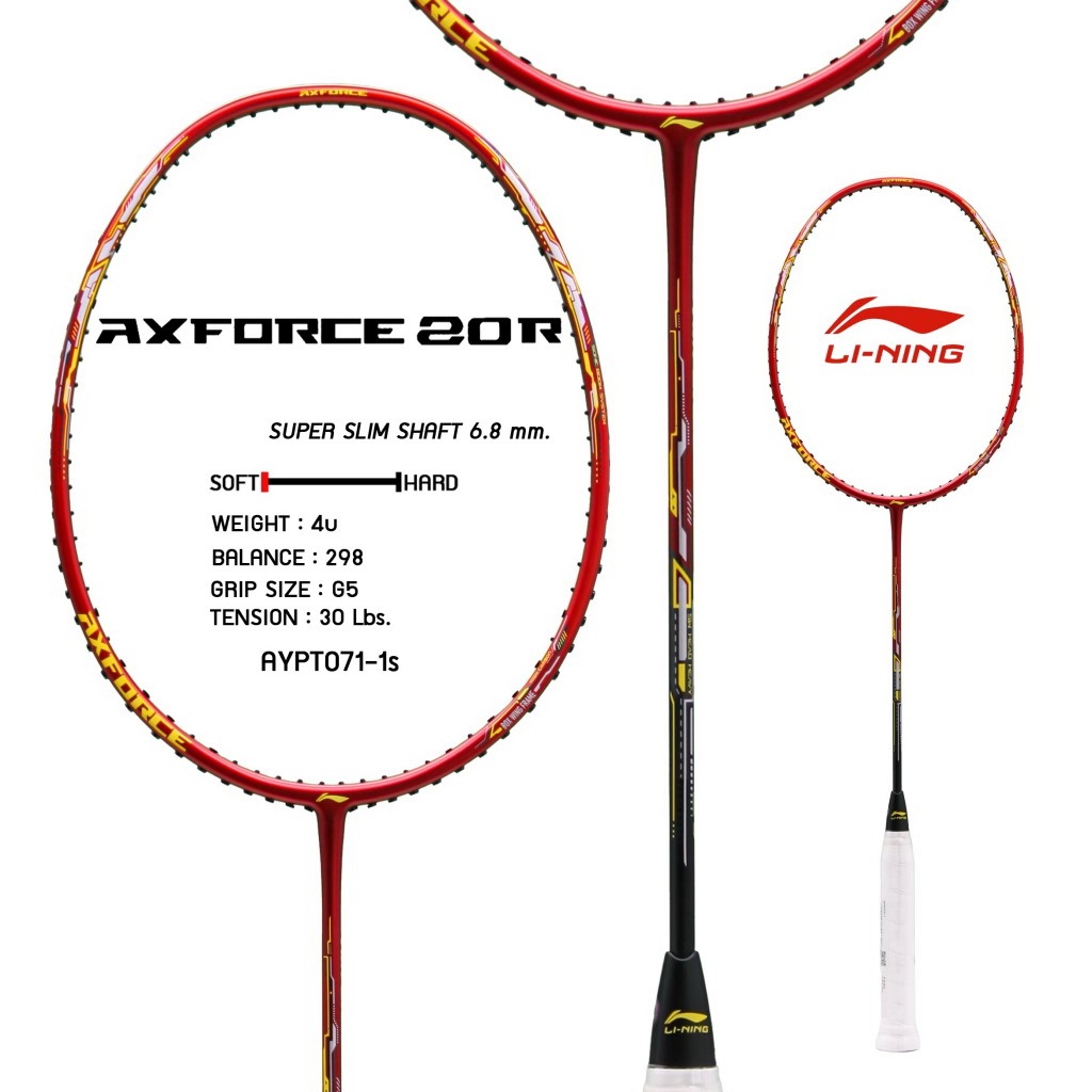 LI-NING AXFORCE 20 R Series 4U Badminton Racket With String Handle ...
