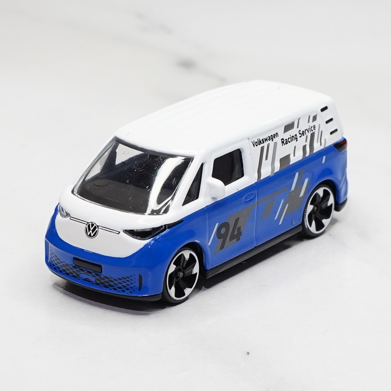 Volkswagen ID Buzz Racing Service Diecast Model Blue White Roof Silver ...