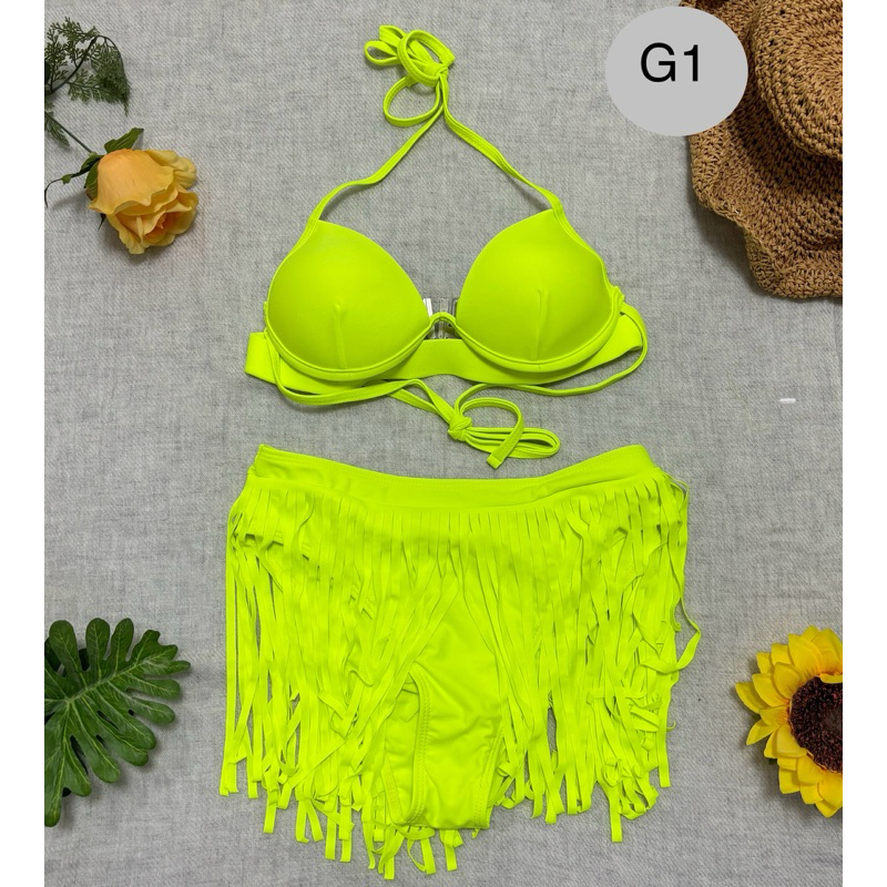 Sexy Two-Piece bikini With Frame push-up Shein Hand 1 push up bar in stock | Shopee Malaysia