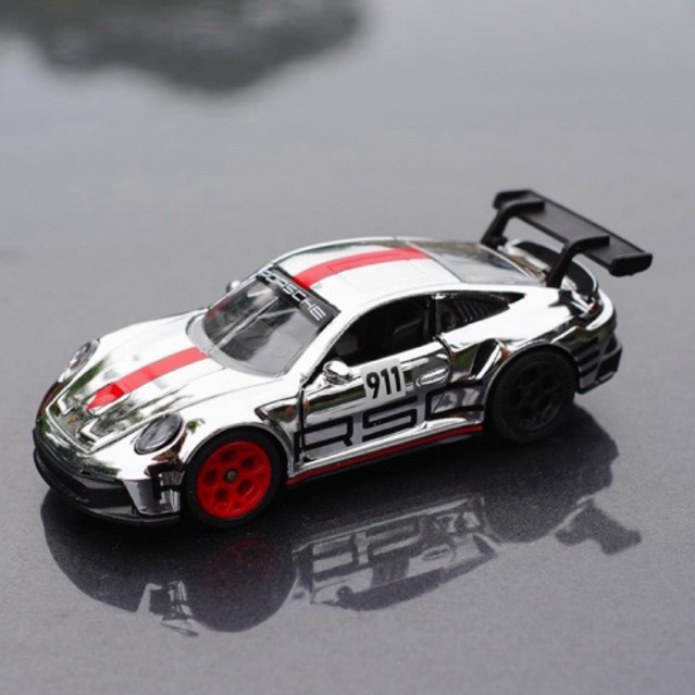 Codeable Majorette Porsche 911 GT3 RS Silver Chrome Red Black Wheels ...