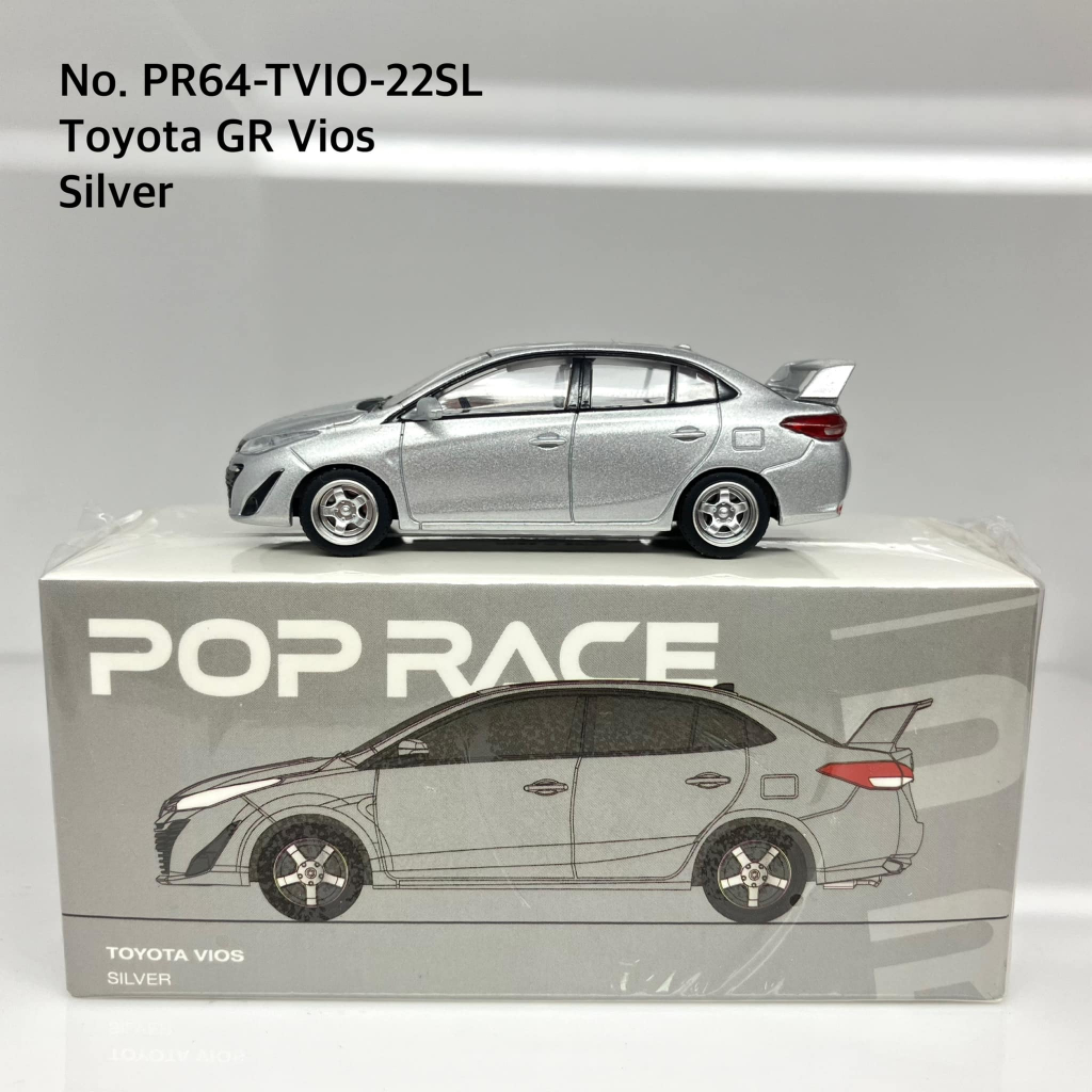 Pop Race No. PR64-TVIO-22SL TOYOTA GR VIOS SILVER | Shopee Malaysia