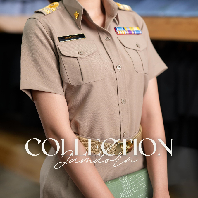 Government Official Uniform Khaki Female Overcoat Short Sleeves Made ...