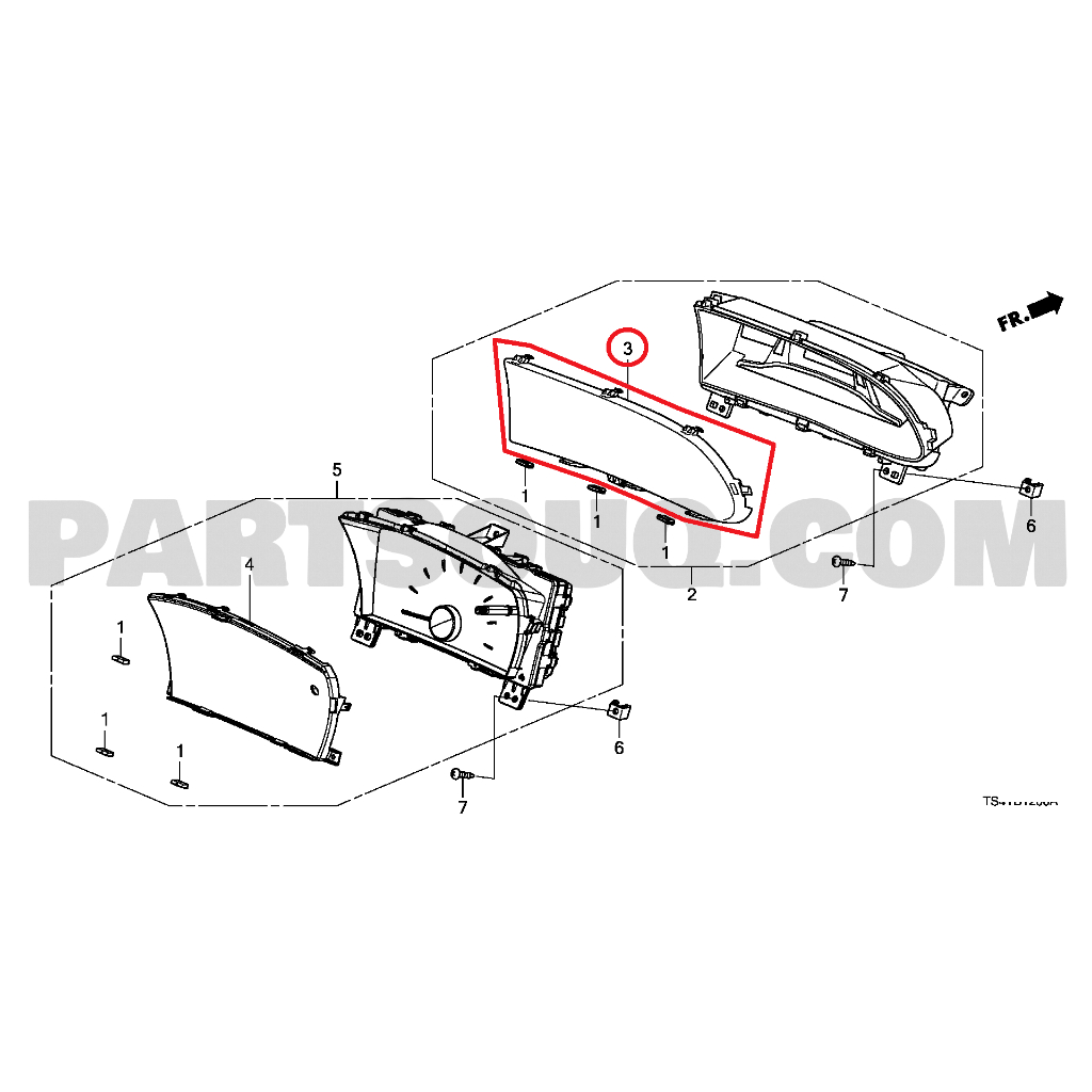 Speedometer Mirror On Civic FB Digital Windshield. Plastic Panels ...