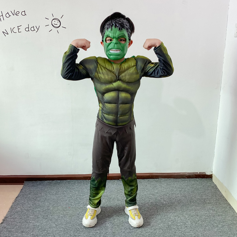 Big Green Giant THE Huck COSPLAY Costume With THE HULK SPIDER MAN Mask ...
