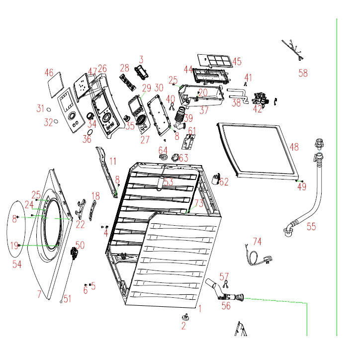 Genuine Parts Center/Sharp Washing Machine Motherboard/Position 29+30 ...