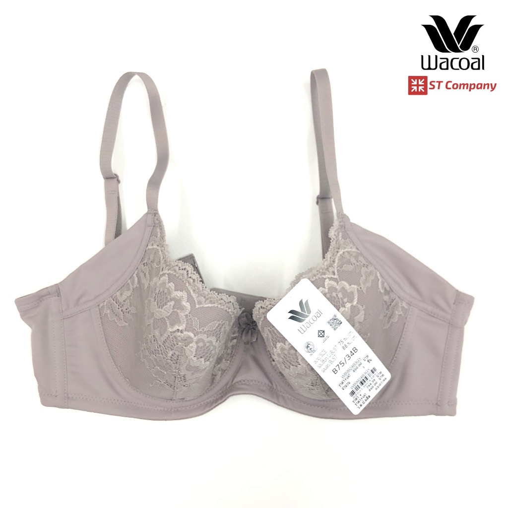 Wacoal Basic Bra: WB9924 Gray (GY) 4/5 Cup Supporting Frame Side ...