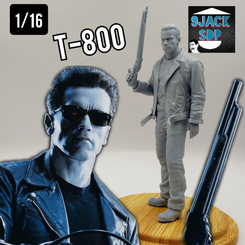 1/8 Terminator 2 T-800 Steeler arnold Schwarzenenegger Machine Steel ...