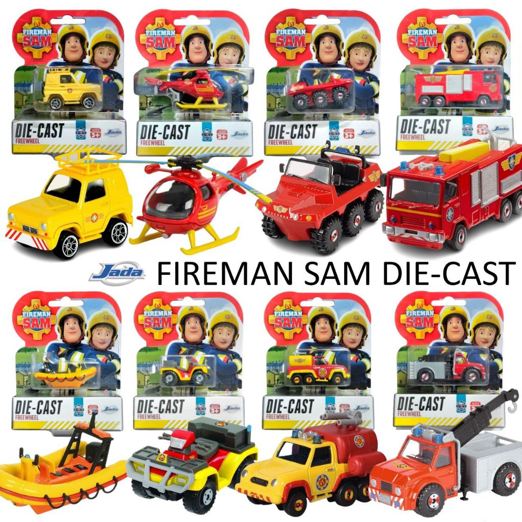 DIE-CAST FIREMAN SAM Diecast Model Car JADA Work Genuine Copyright 1 ...