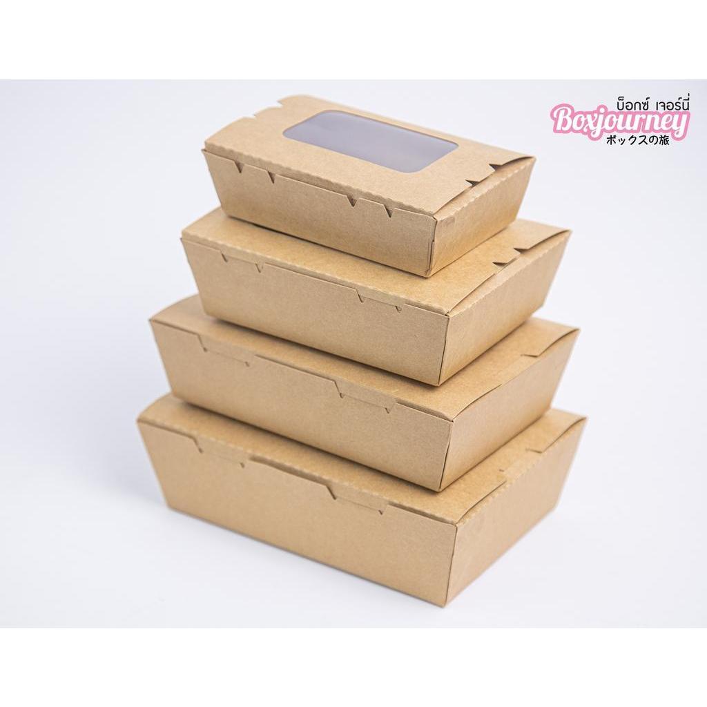 Boxjourney Square Food Box With Window Size 1200 ml. L (25 Pieces ...