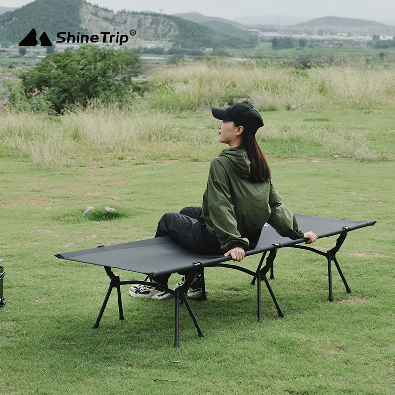 ShineTrip Camping Cot Outdoor Bed Model a357-STa340 2 Grades Weight Up ...