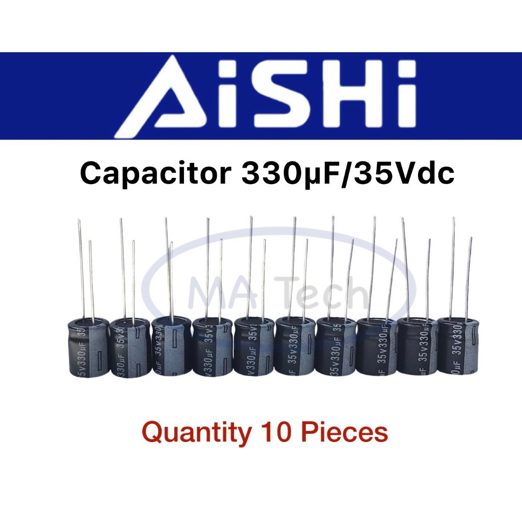330uf 35v Capacitor 330uf 35v 330uf/35v 330uf 35v (Size 10x13 Mm) 1 Set ...