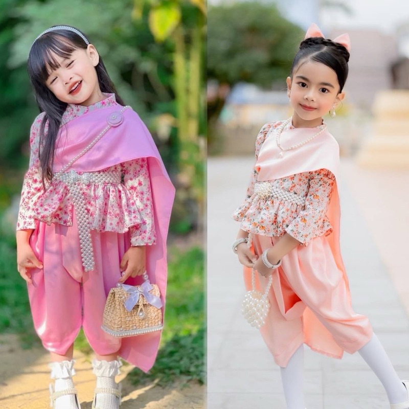Thai Children Chitralada Flower Pattern Dress (ID Code Please Click To ...